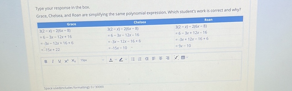 Grace, Chelsea, and Roan are simplifying the | StudyX