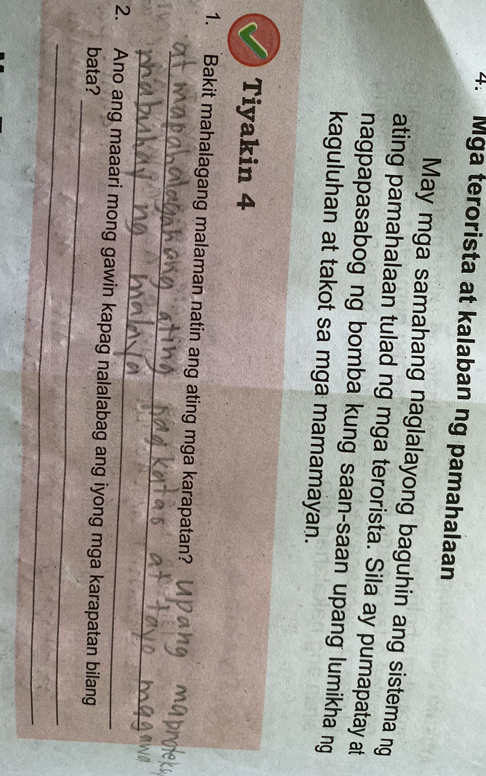 1. Bakit mahalagang malaman natin ang ating | StudyX