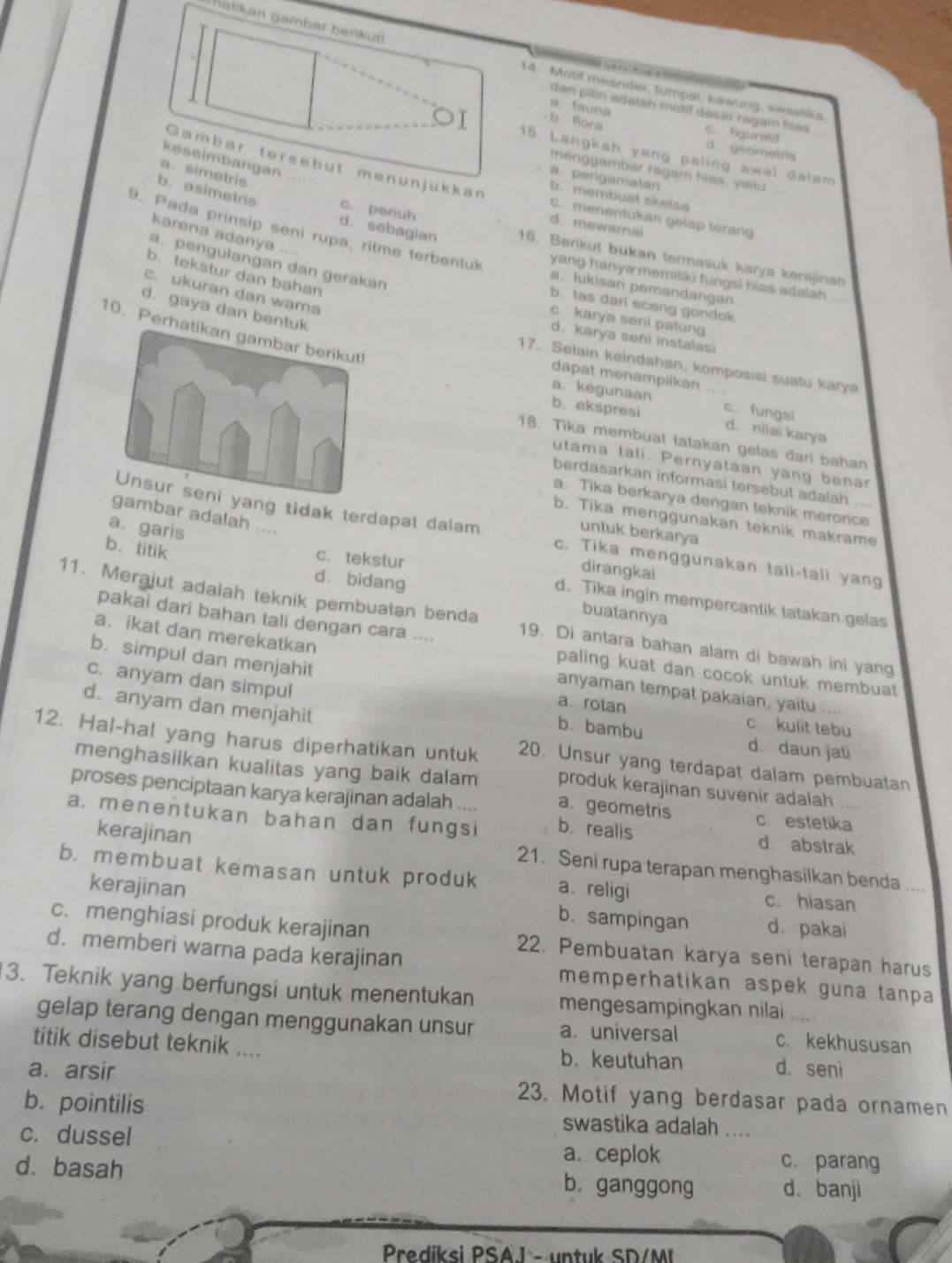 9. Pada prinsip seni rupa, ritme terbentuk | StudyX