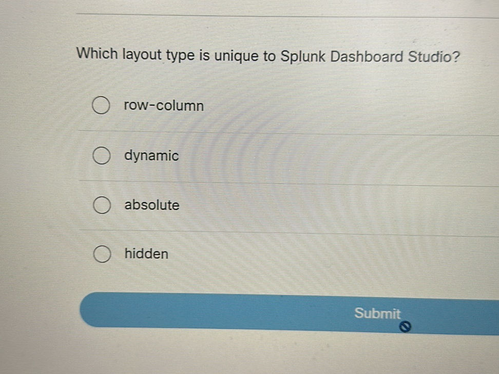 Which layout type is unique to Splunk