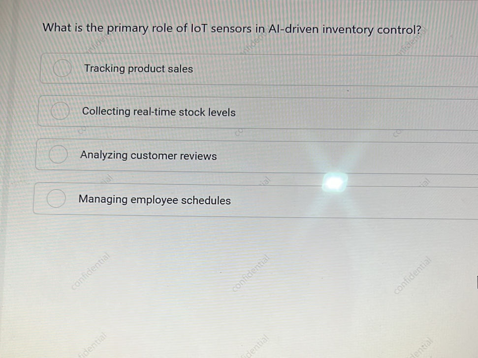 What is the primary role of IoT sensors in | StudyX