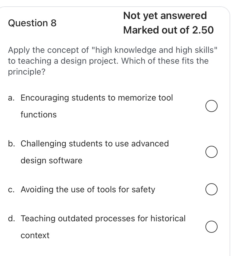 Apply the concept of "high knowledge and | StudyX