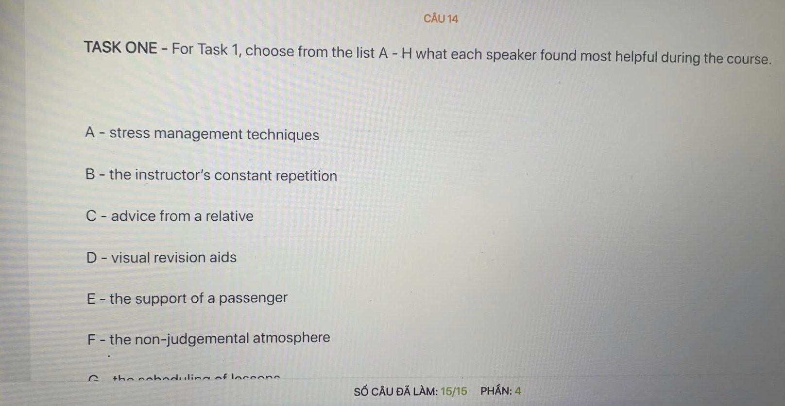 TASK ONE - For Task 1, choose from the list | StudyX