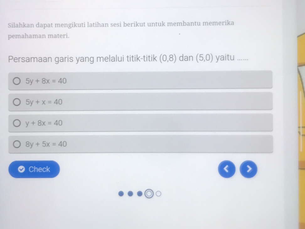 Persamaan garis yang melalui titik-titik | StudyX
