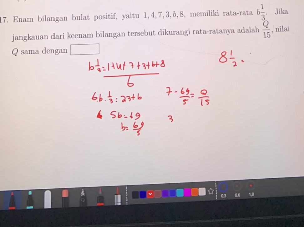 17. Enam bilangan bulat positif, yaitu 1, 4, | StudyX
