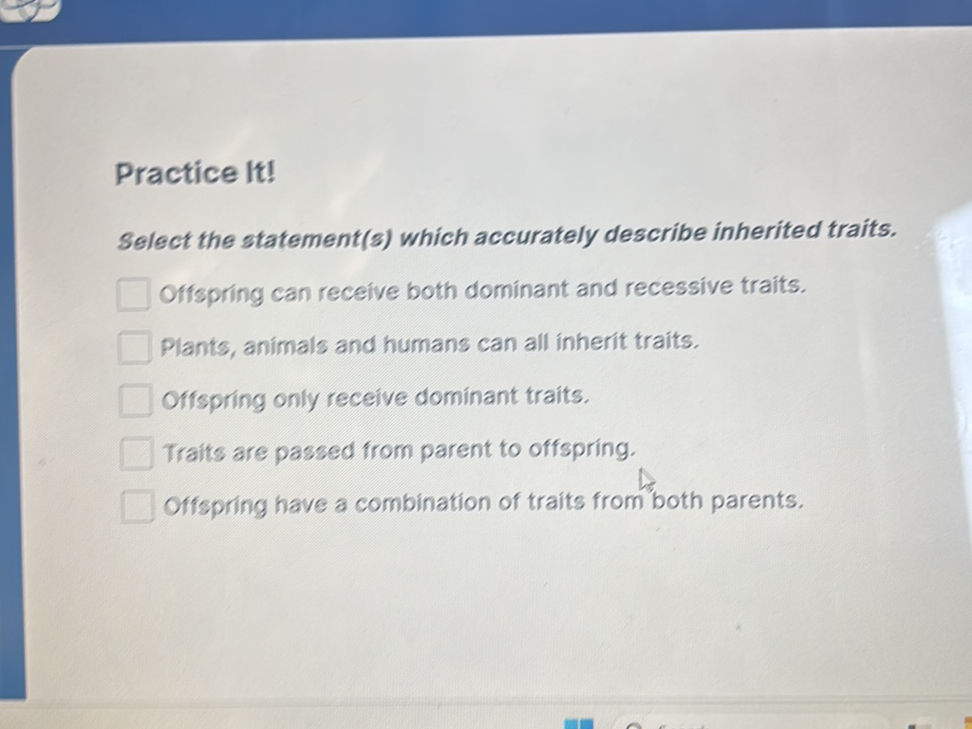 Select the statement(s) which accurately | StudyX