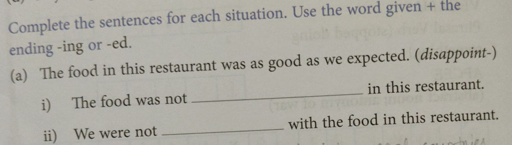 Complete the sentences for each situation. | StudyX