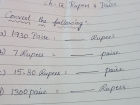 Convert the following: a) 1930 Paise