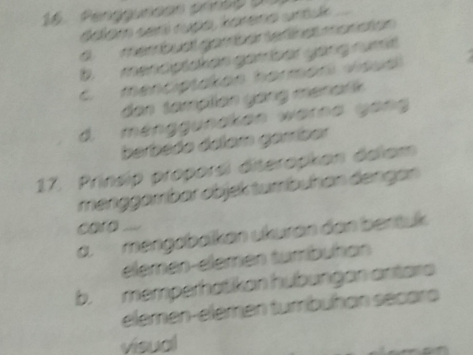 16. Penggunaan prinsip ... dalam seni rupa, | StudyX