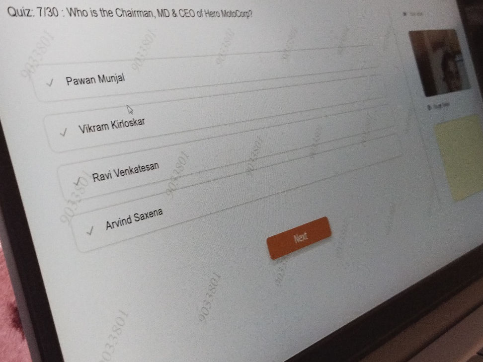 Quiz: 7/30: Who is the Chairman, MD CEO of | StudyX