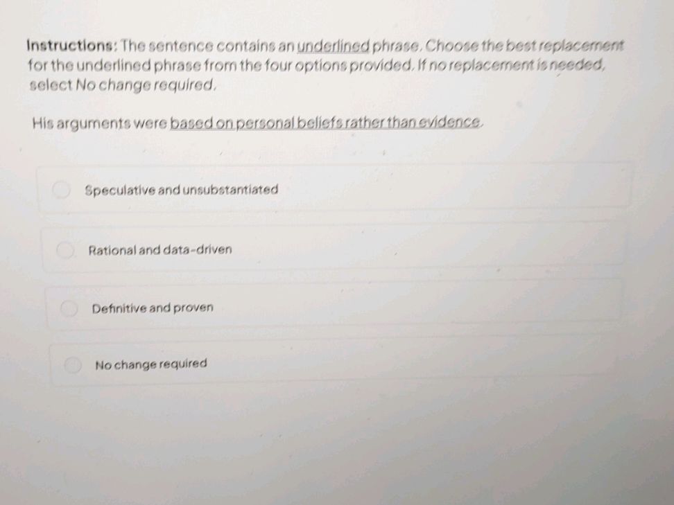Instructions: The sentence contains an | StudyX
