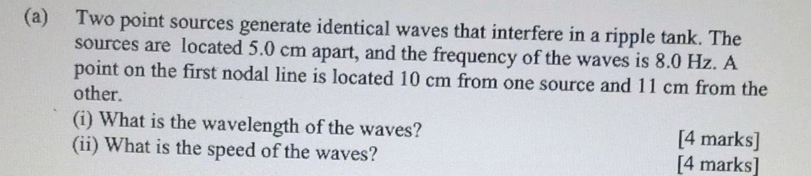 (a) Two point sources generate identical | StudyX