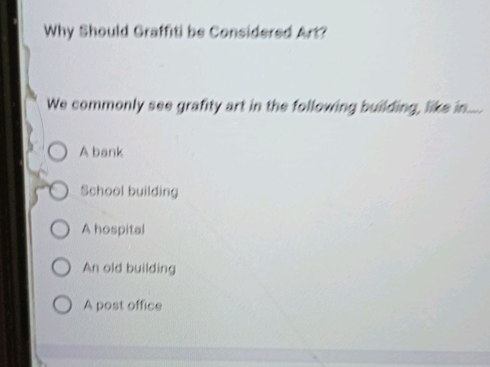 Why Should Graffiti be considered Art? We | StudyX