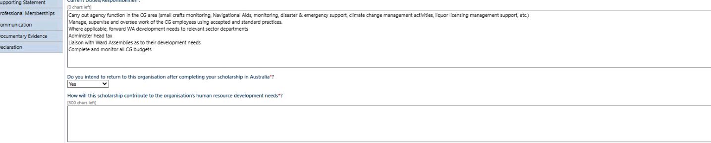 Current Duties/Responsibilities: Carry out | StudyX