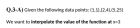 Q.3-A) Given the following data points: