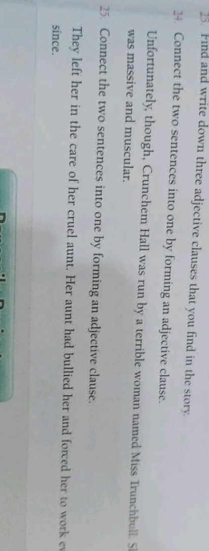 23. Find and write down three adjective | StudyX