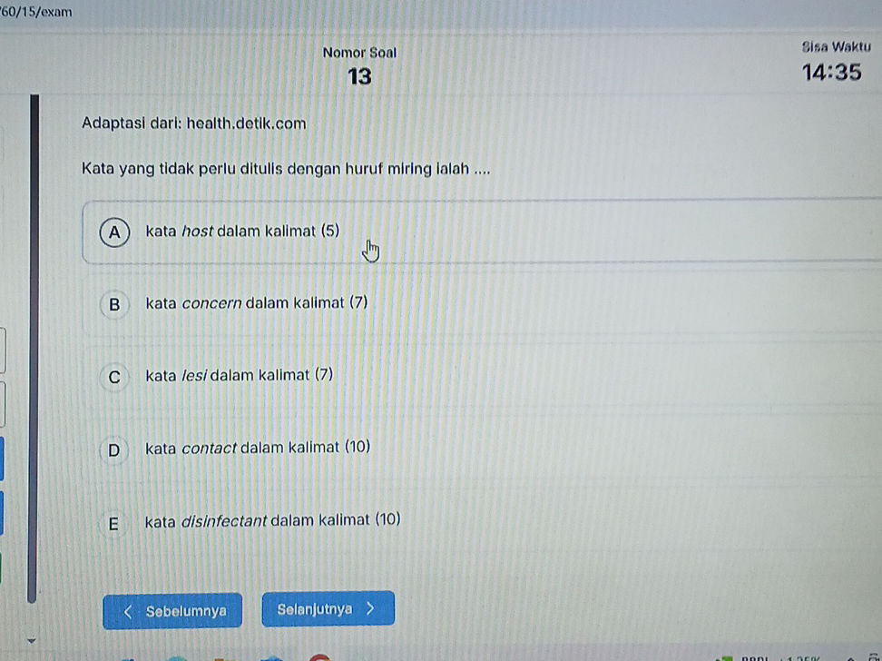 Kata yang tidak perlu ditulis dengan huruf | StudyX