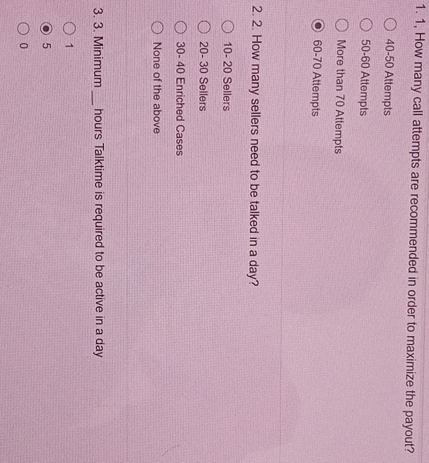 1. 1. How many call attempts are recommended | StudyX