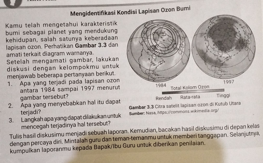 1. Apa yang terjadi pada lapisan ozon antara | StudyX