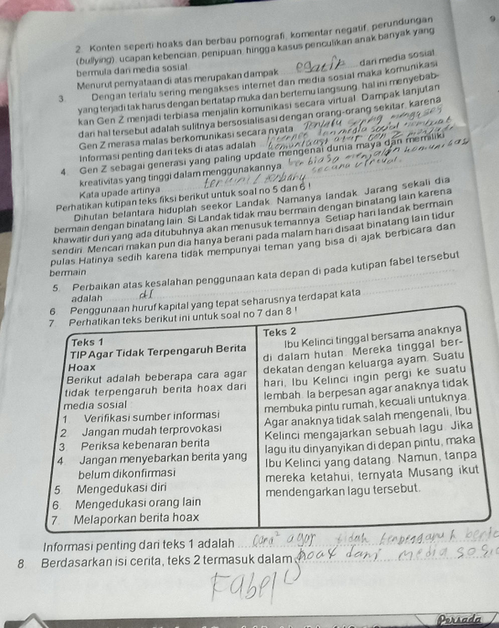 5. Perbaikan atas kesalahan penggunaan kata | StudyX