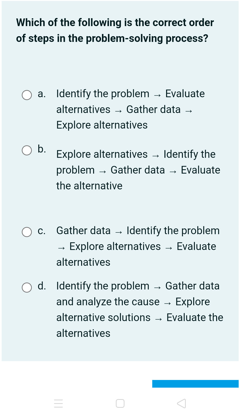 Which of the following is the correct order | StudyX