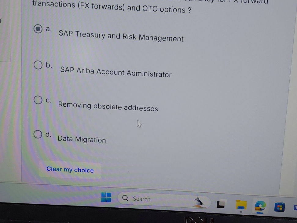 transactions (FX forwards) and OTC options ? | StudyX