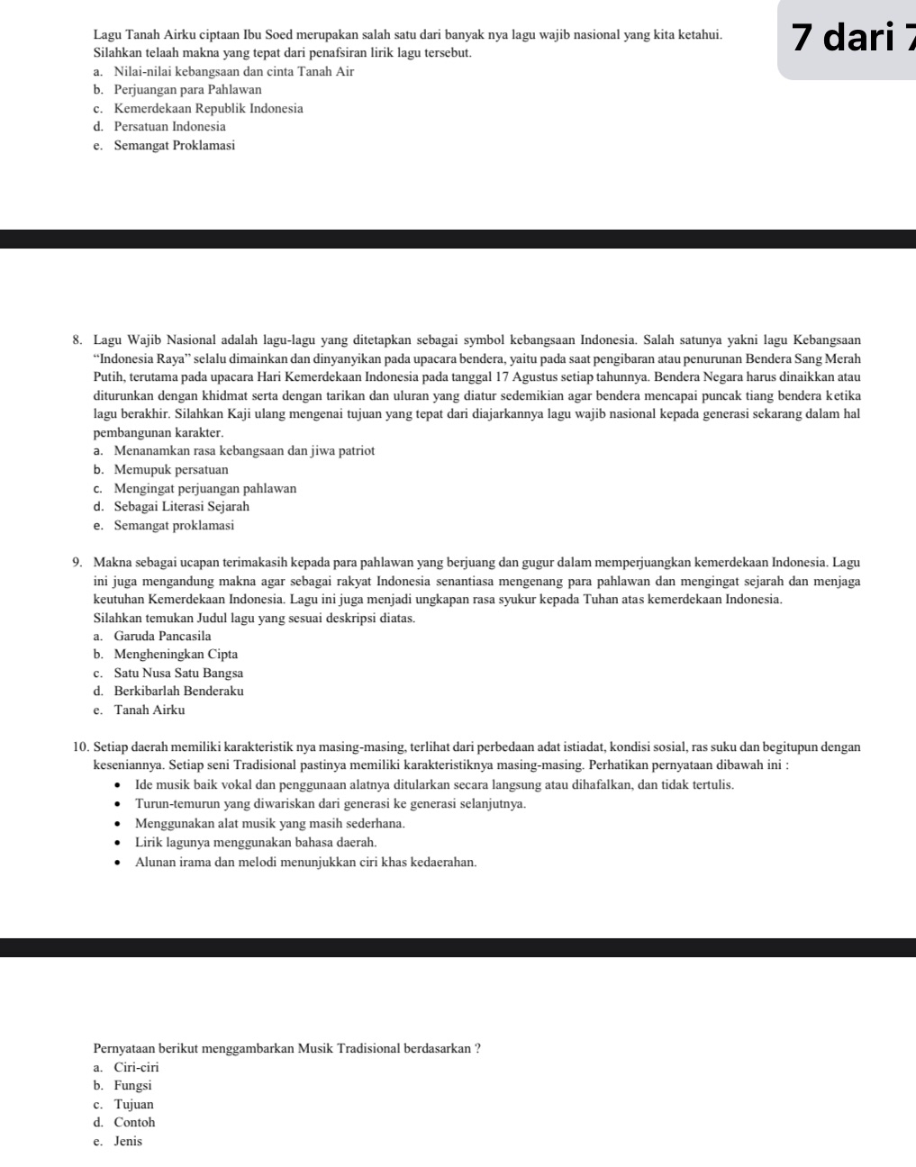 Lagu Tanah Airku ciptaan Ibu Soed merupakan | StudyX