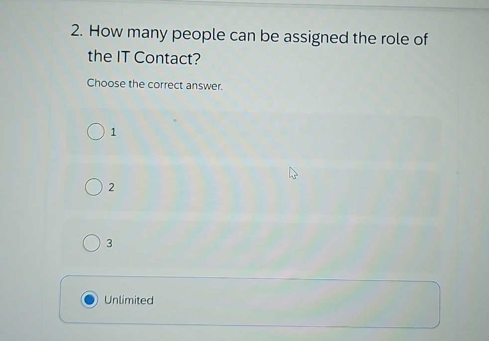 How many people can be assigned the role of