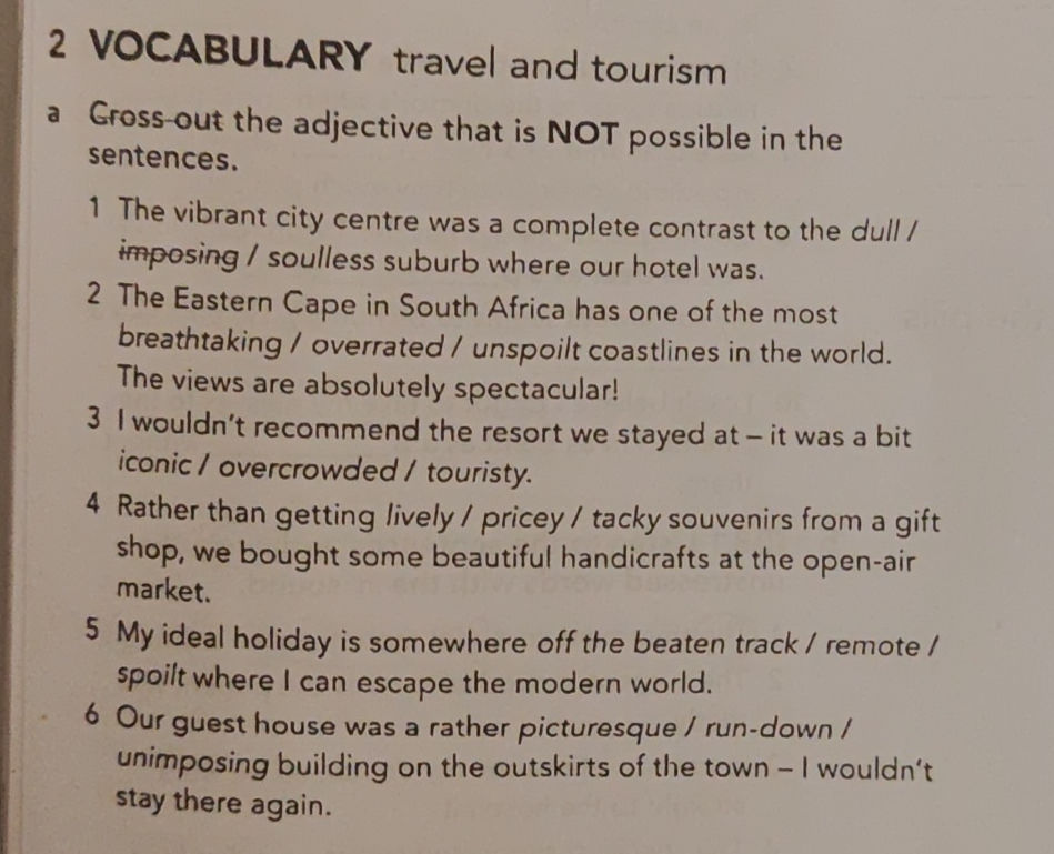 a Gross-out the adjective that is NOT | StudyX