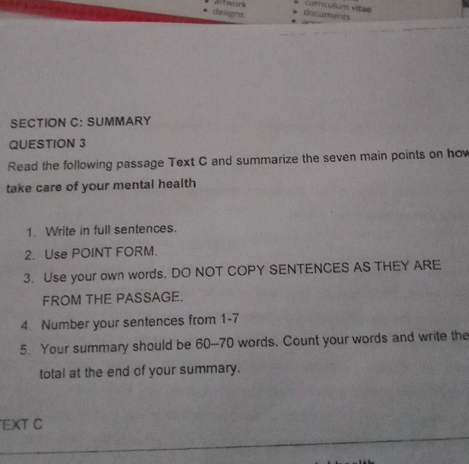 Read the following passage Text C and | StudyX