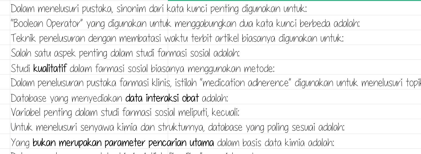 Dalam menelusuri pustaka, sinonim dari kata | StudyX