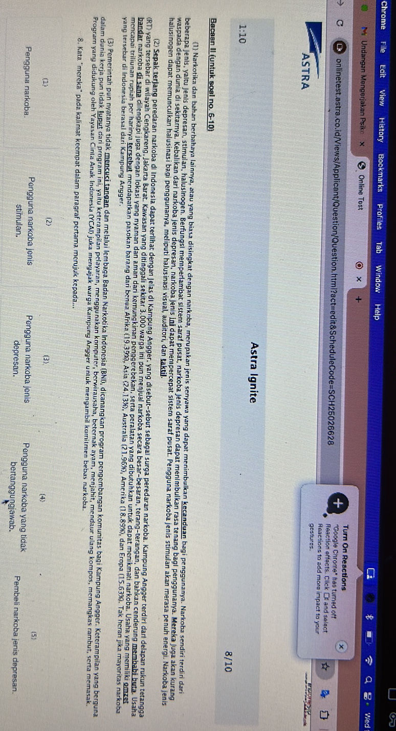 8. Kata "mereka" pada kalimat keempat dalam | StudyX