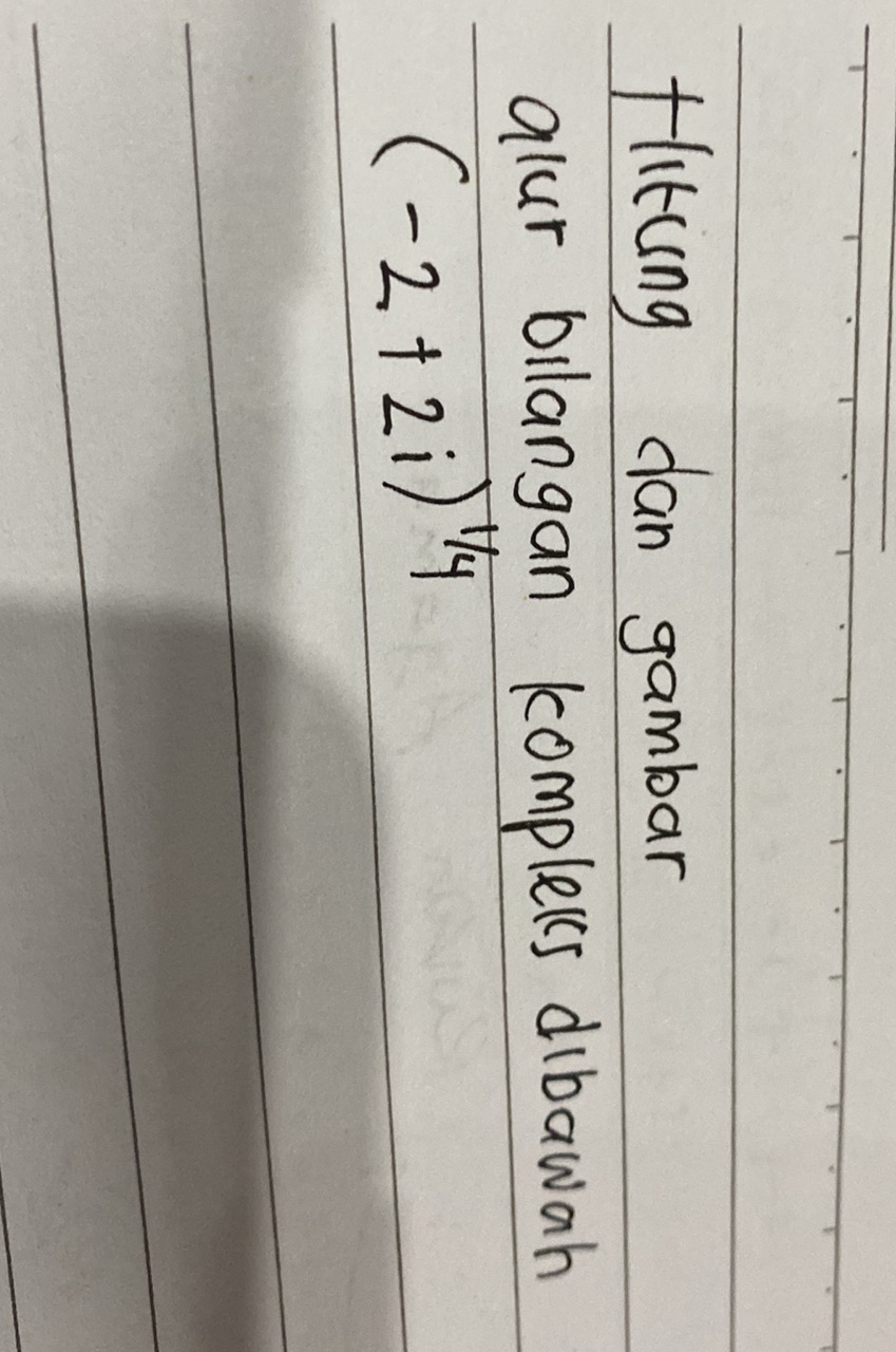 Hitung dan gambar akar bilangan kompleks di | StudyX