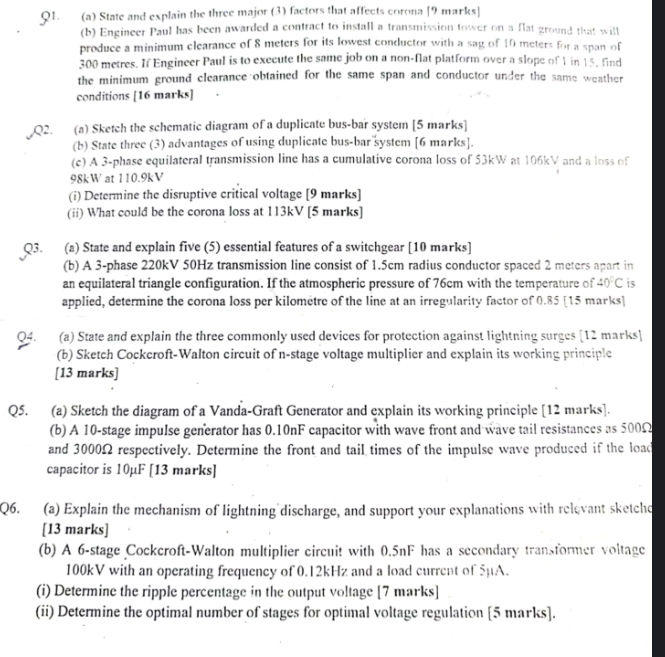 Q1. (a) State and explain the three major | StudyX
