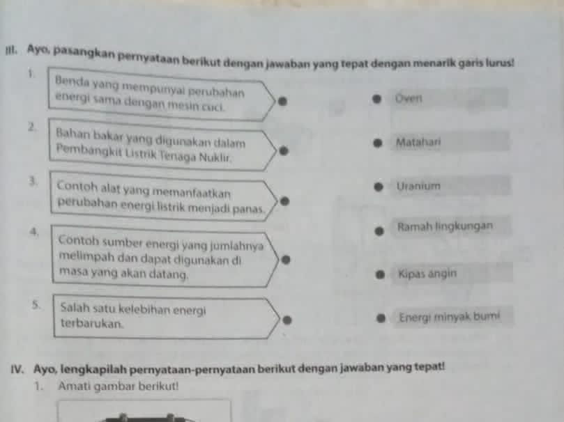 III. Ayo, pasangkan pernyataan berikut | StudyX