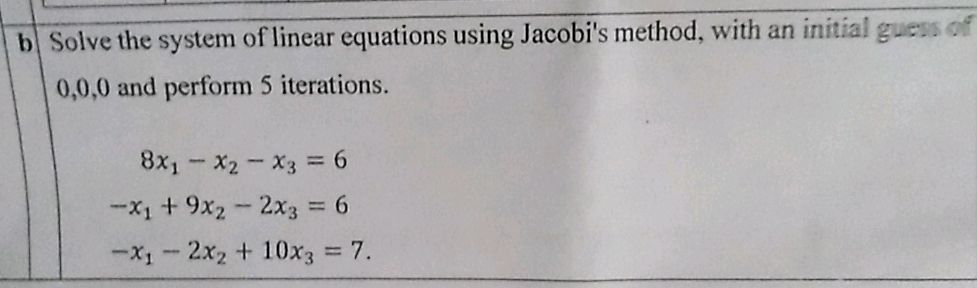 Solve the system of linear equations using | StudyX
