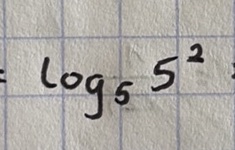 Evaluating Logarithm: log base 5 of 5 squared | StudyX