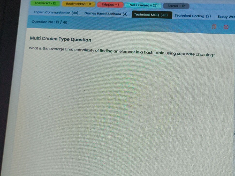 What is the average time complexity of | StudyX