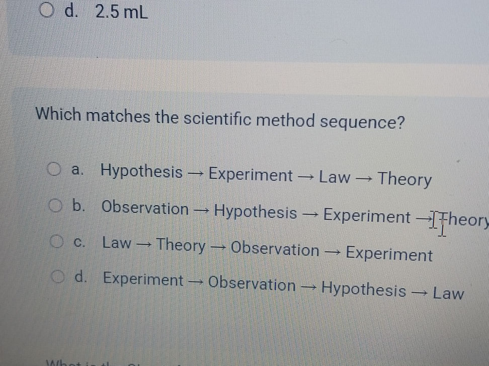 Which matches the scientific method | StudyX