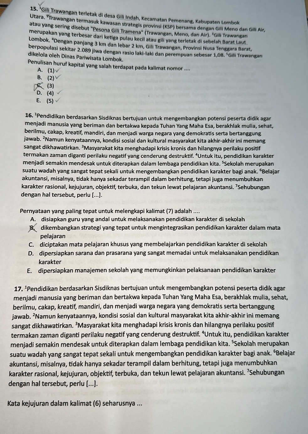 15. Penulisan huruf kapital yang salah | StudyX