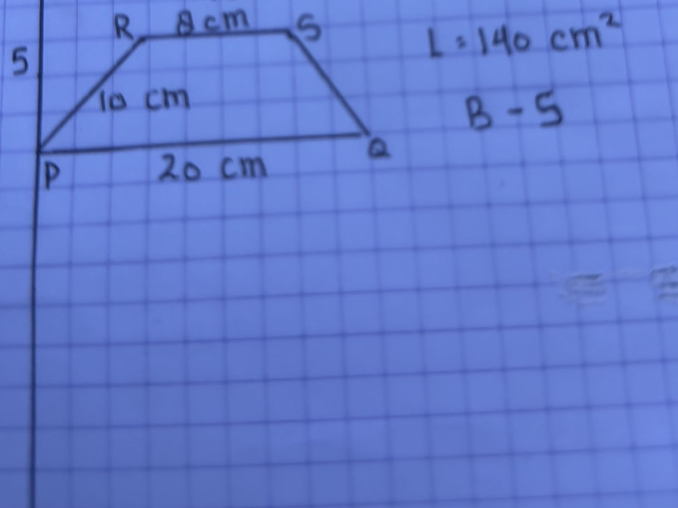 The image shows a trapezoid with the | StudyX