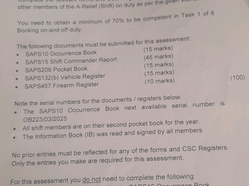 You need to obtain a minimum of 70% to be | StudyX