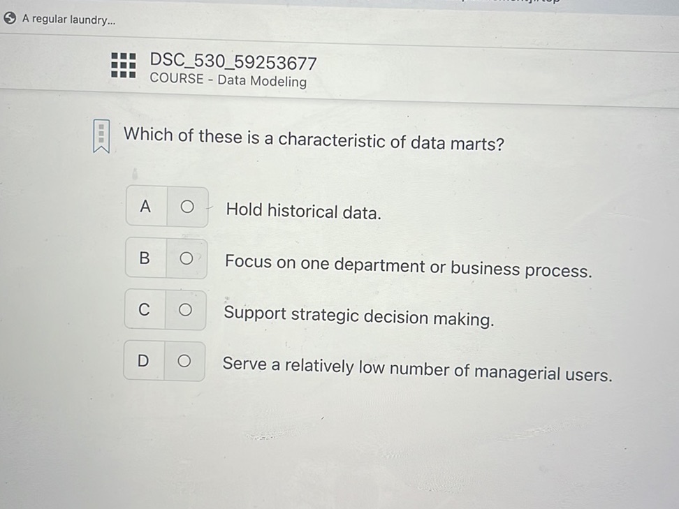 Which of these is a characteristic of data | StudyX