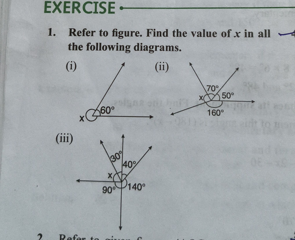 1. Refer to figure. Find the value of x in | StudyX