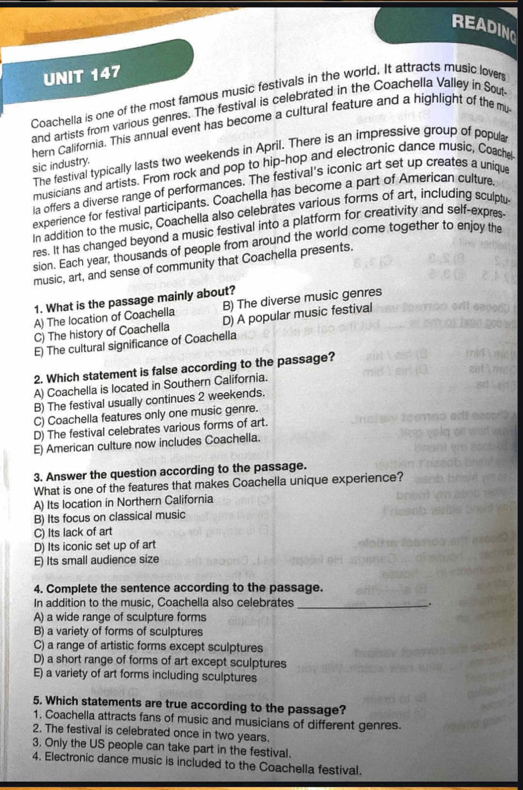 1. What is the passage mainly about? A) The | StudyX