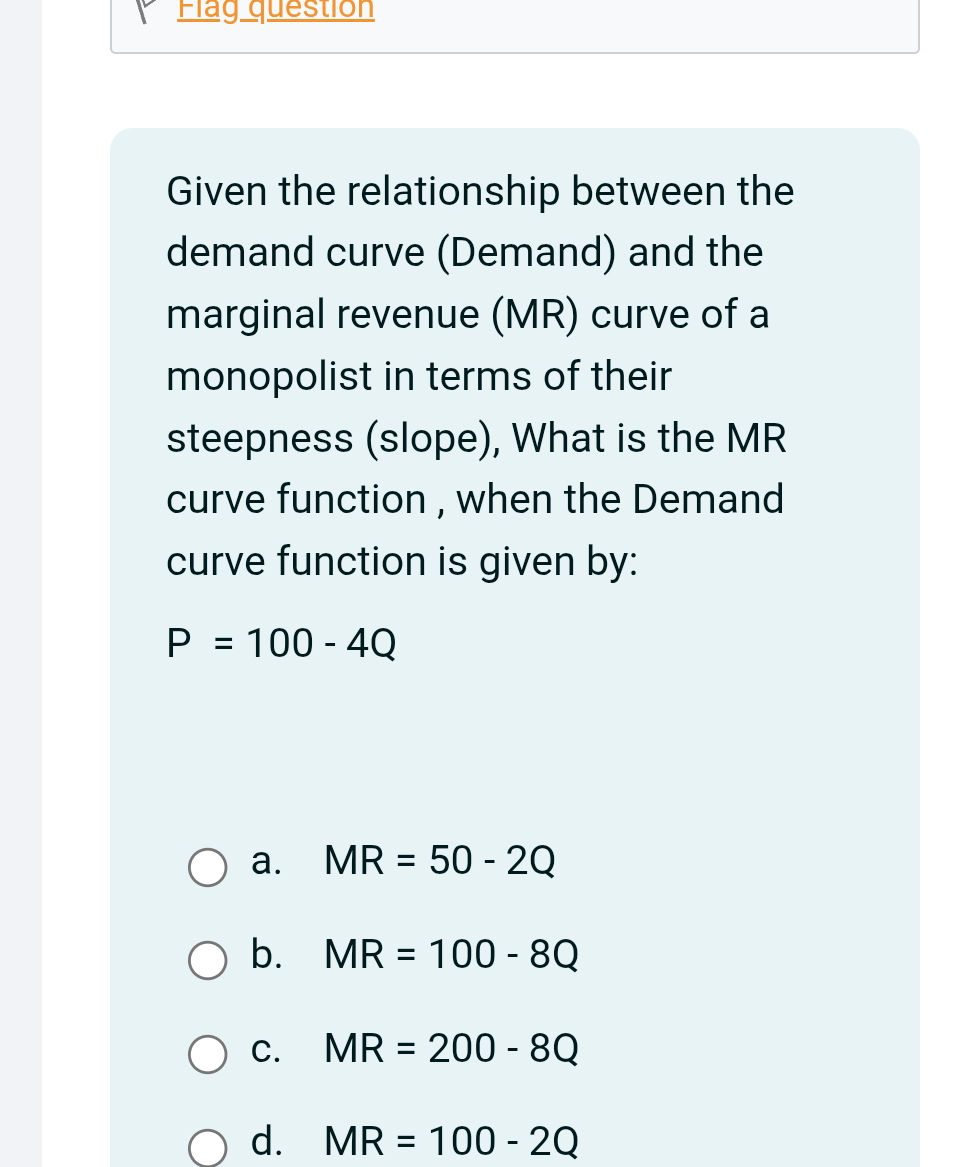 Given the relationship between the demand | StudyX