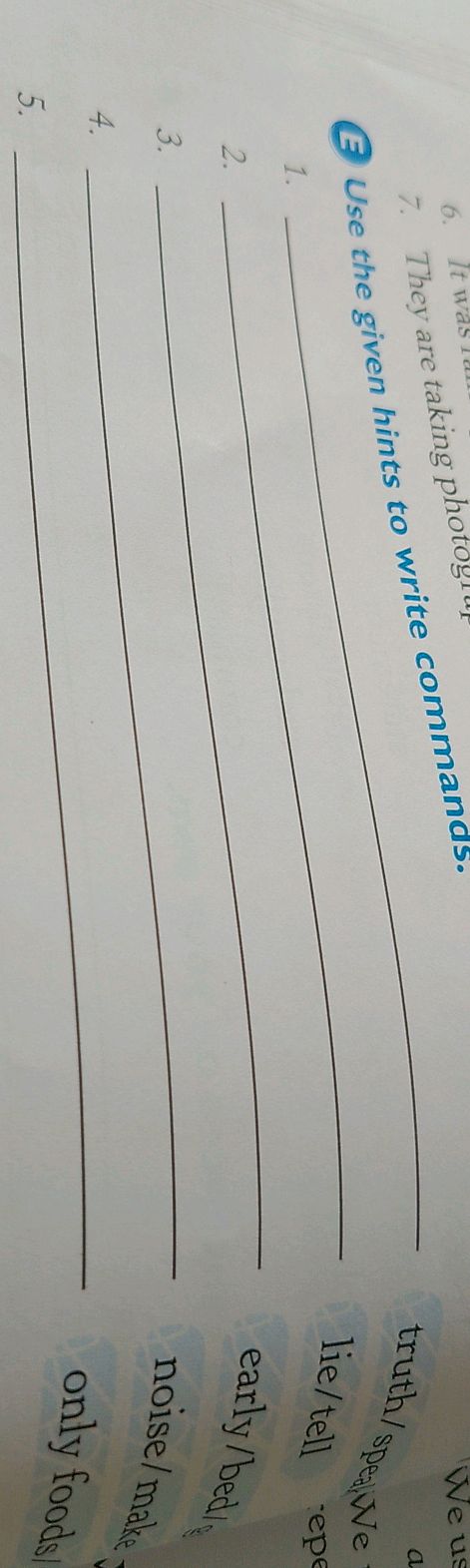 Use the given hints to write commands. 1. | StudyX