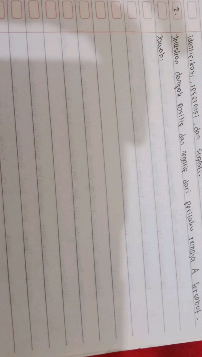 2. identifikasi, referensi, dan sugesti. | StudyX