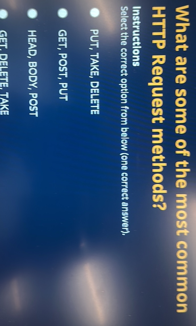 What are some of the most common HTTP | StudyX