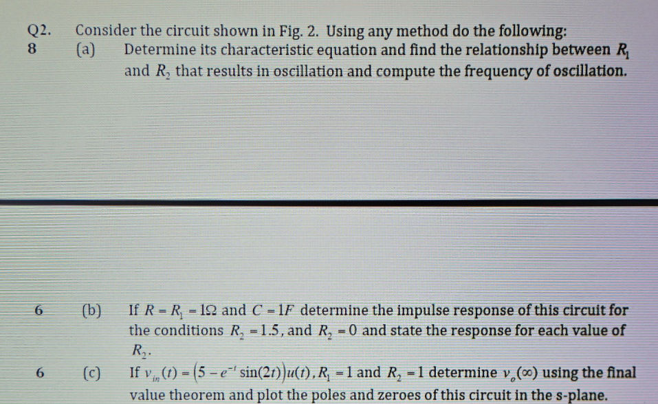 Consider the circuit shown in Fig. 2. Using | StudyX